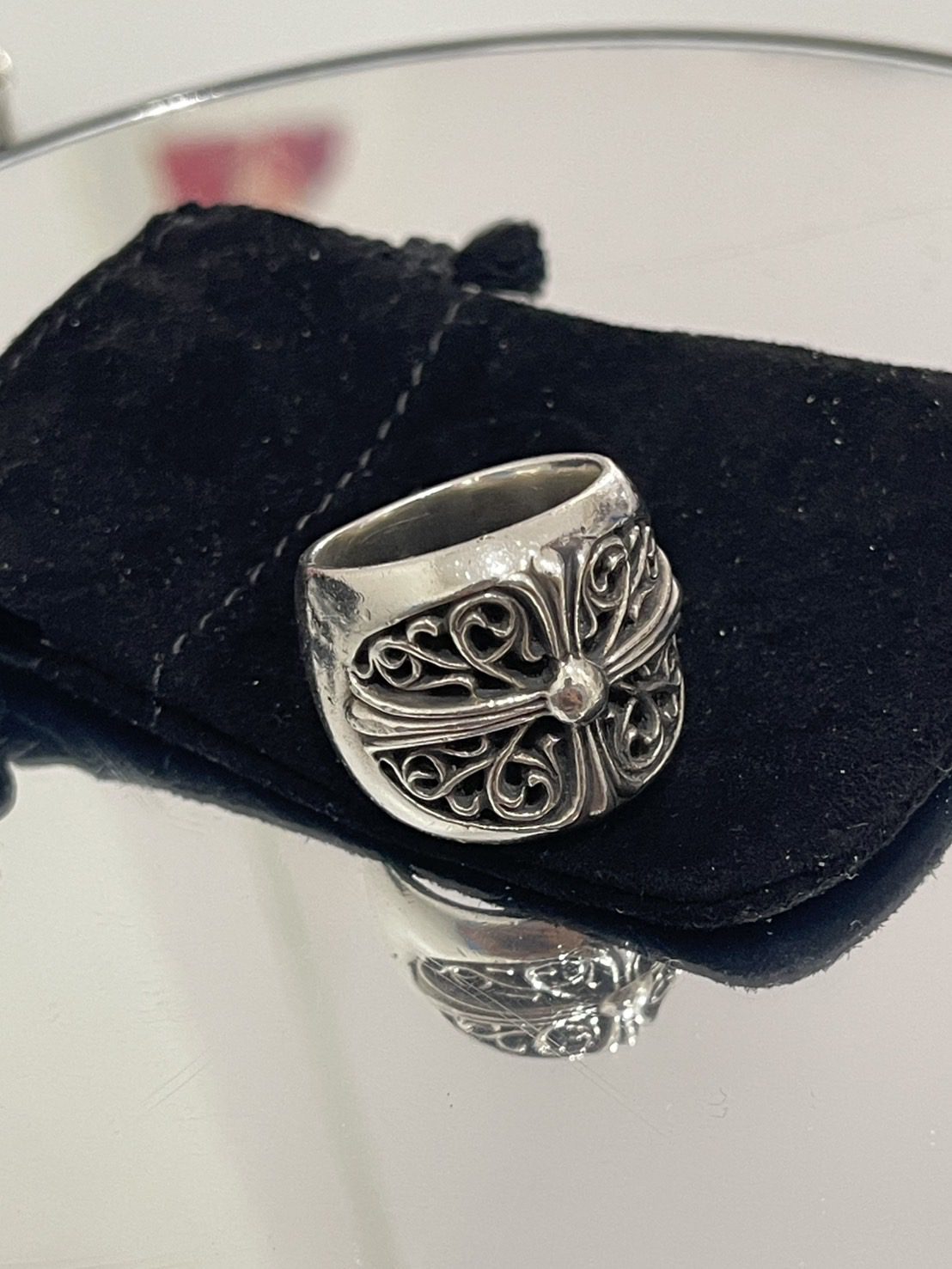 Chrome hearts Classic oval ring - unluxury.-nbh